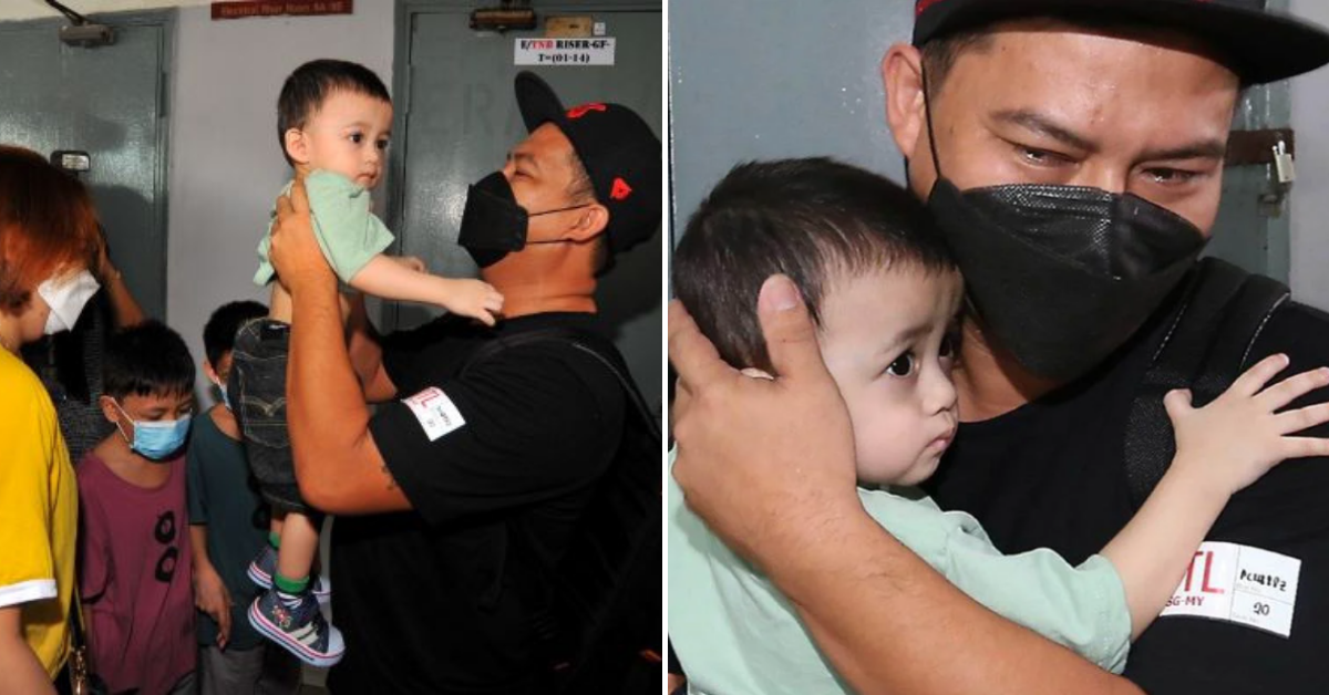 M'sian father stranded in SG for a year finally meets his newborn daughter for the first time ...