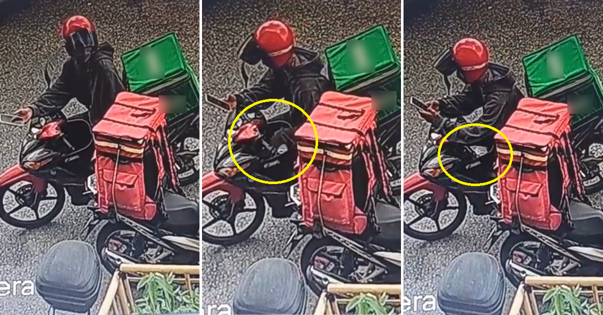 WATCH: M'sian food rider caught red handed on video stealing from ...