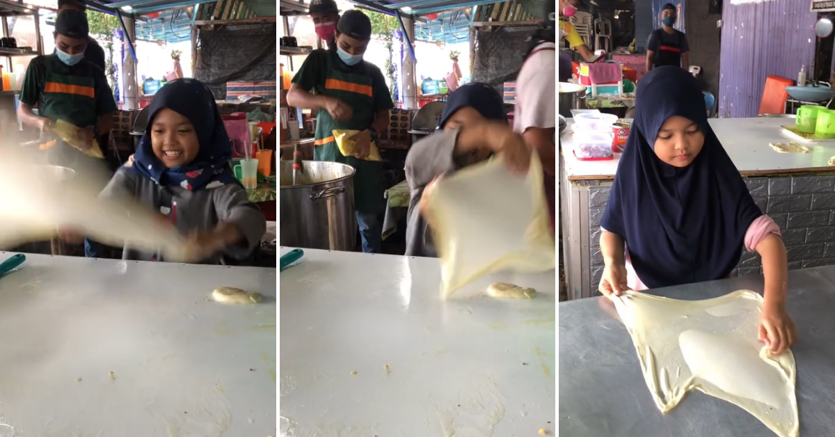7yo Perlis girl who makes up to 50 roti canai a day amazes netizens ...