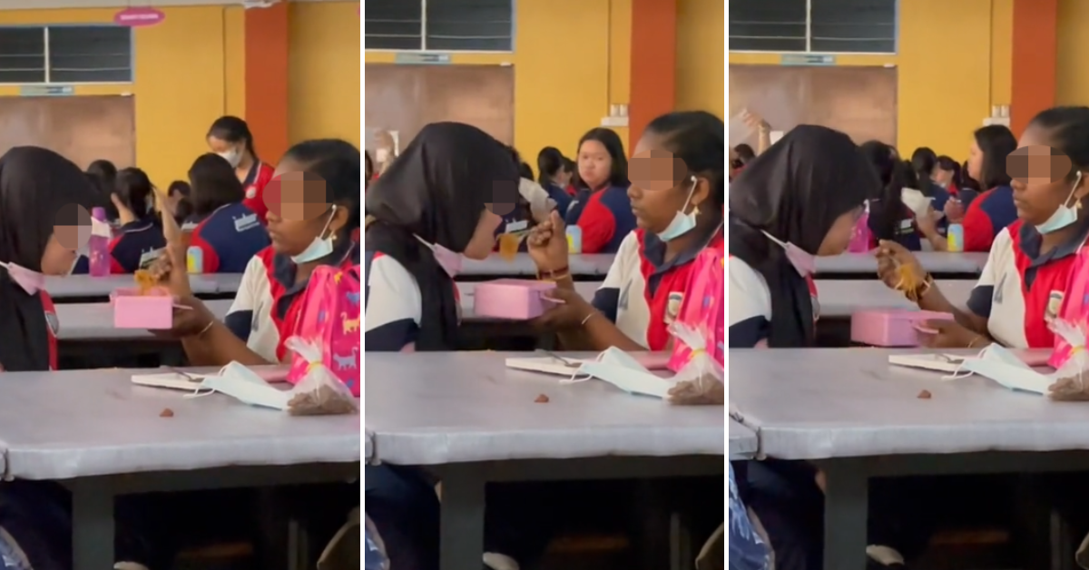 Kind M'sian schoolgirl seen feeding friend with special needs at ...