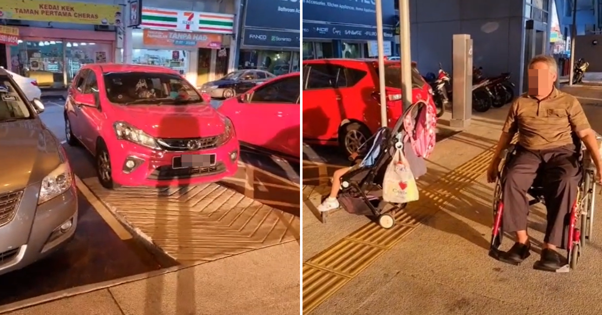 Inconsiderate Myvi owner parks on OKU ramp, blocks woman trying to use ...