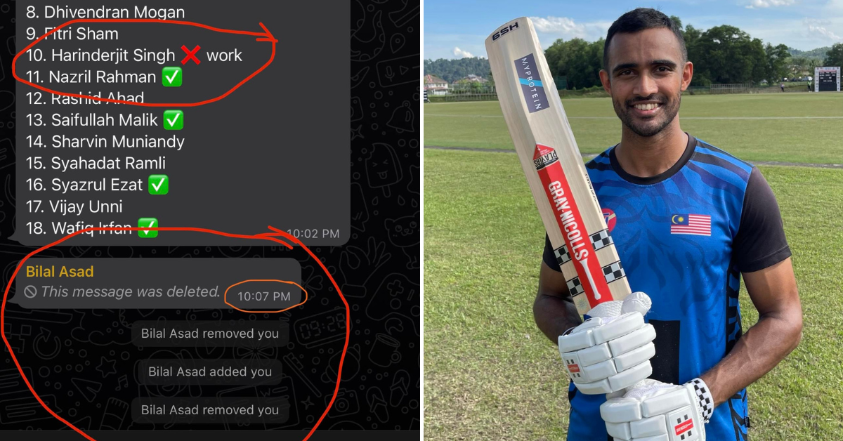 M'sian cricket player laments being removed from national team's chat ...